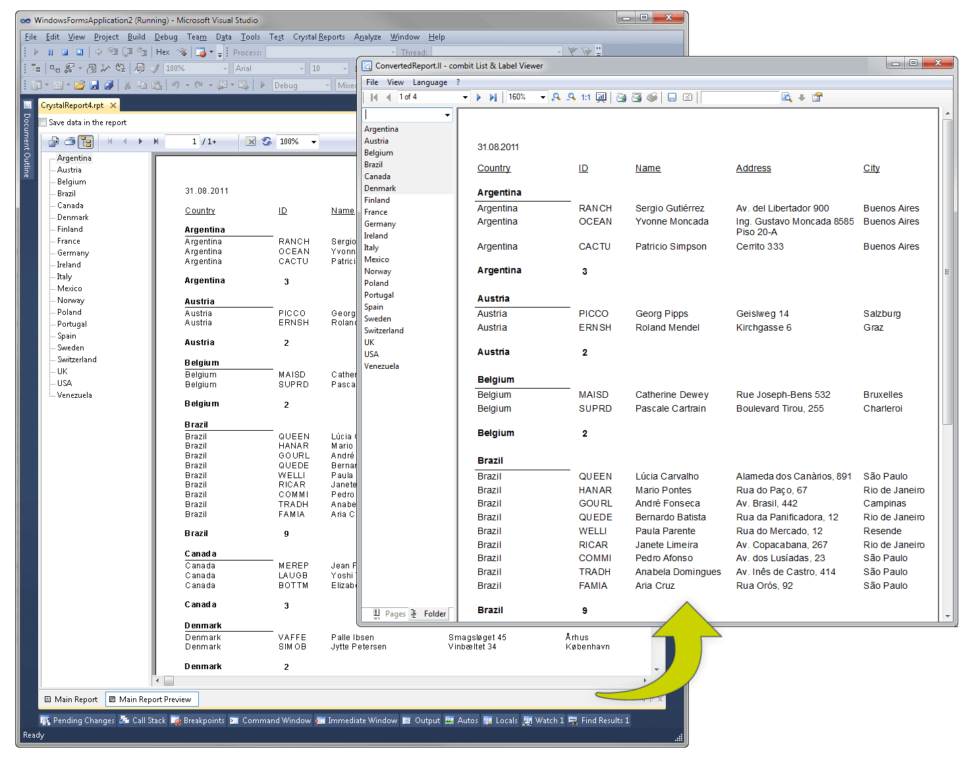 The Alternative: Convert Crystal Reports to List & Label - combit