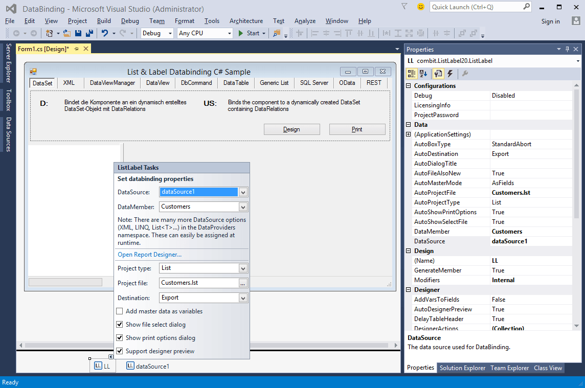 .NET reporting with first class reporting tool List & Label - combit