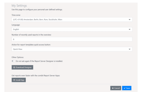 Report Server from combit | web-based reporting platform
